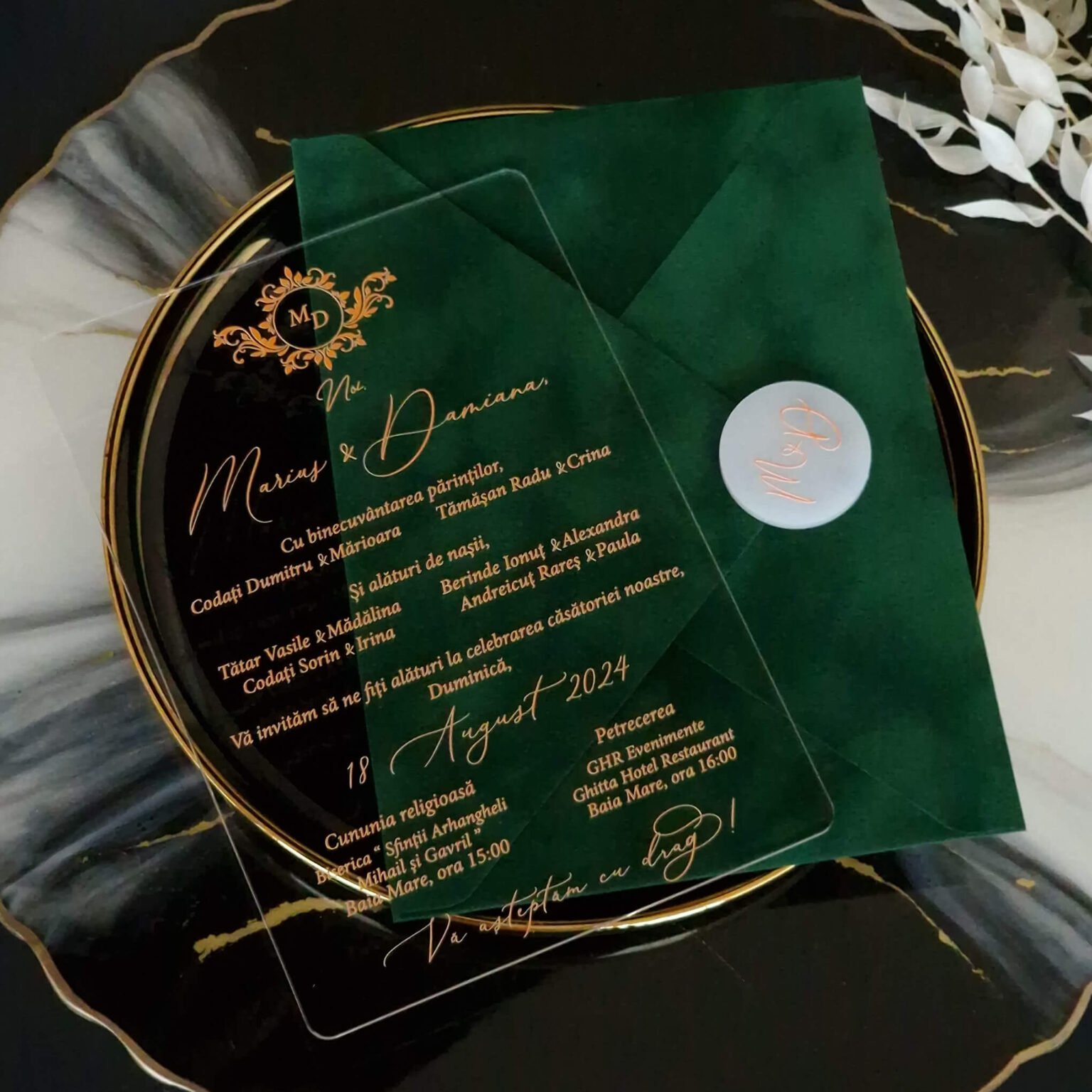 Invitații de Nuntă Personalizate și Cadouri‣ Glamour Invites